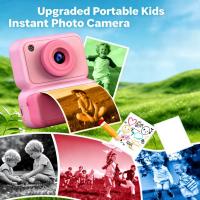 China Kids Camera Full HD Video  Rechargeable Long Battery Life Print Photo with Silicone Card Holder Protective Sleeve for Boys Girls for sale