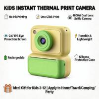 China Kids Mini Instant Print Photo Camera with Full HD Video & Vlog Multifunction Game for Children Education Cute Design for sale