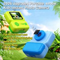 China Kids Mini Instant Print Photo Camera with Full HD Video & Vlog Multifunction Game for Children Education Cute Design for sale