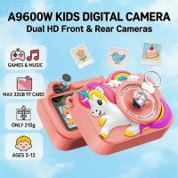 China 2026 New Kids Digital Camera Unicorn 4K Video Recording 9600W Dual Cameras 120 Wide Angle MicroSD 400mAh Rechargeable Battery for sale