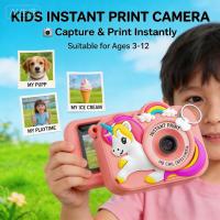 China 2026 New Kids Digital Camera Unicorn 4K Video Recording 9600W Dual Cameras 120 Wide Angle MicroSD 400mAh Rechargeable Battery for sale