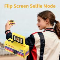 China DLC Flip Screen Mini Thumb Camera CMOS Sensor Full HD Portable Pocket Sports Video Camera Filter Dual Lenses for Kids Students for sale