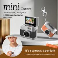 China DLC 1080P HD Neck-Wearable Mini Camera - Flip Rotatable Lens, Flash & Filters & Selfie, Portable Fashion Accessory Camera for sale