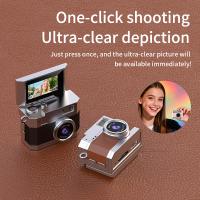 China DLC 1080P HD Neck-Wearable Mini Camera - Flip Rotatable Lens, Flash & Filters & Selfie, Portable Fashion Accessory Camera for sale