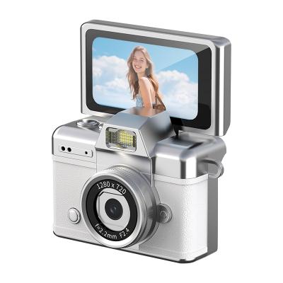 China DLC Neck-Wearable Mini Camera | 48MP 1080P HD Flip Rotatable Lens Built-in Flash Filters Selfie Mode Video Recording Face for sale