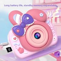 China DLC Kids Mini Digital Camera CMOS Cute Cartoon Silicone Case HD Dual Lens 1080P Video Recorder IPS Screen Boys Girls Student Toy for sale