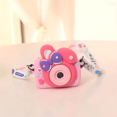China DLC Student Mini Digital Camera CMOS 120 Wide Angle IPS Screen Cartoon Character Silicone Cover HD Dual Lens 1080P Video Kids for sale