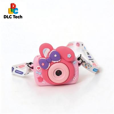 China DLC Student Mini Camera Kids HD Digital Camera Cartoon Silicone Case Dual Lens 1080P Video Recorder Portable Toy Camera Gif for sale