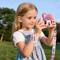 China DLC Student Mini Camera Kids HD Digital Camera Cartoon Silicone Case Dual Lens 1080P Video Recorder Portable Toy Camera Gif for sale