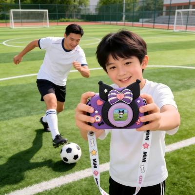 China DLC Cute Kids HD Dual Camera CMOS 1080P Video 8X Zoom IPS Screen Eye Protection Cartoon Silicone Case Student Toy Lanyard Games for sale