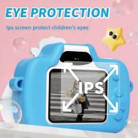 China DLC Cartoon Kids Camera   1080P Video 8X Zoom IPS Screen Cartoon Silicone Case Student Dual Lens  Camera Puzzle Games Inset for sale