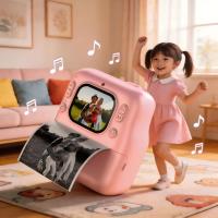 China DLC Kids Instant Photo Camera 9600W HD CMOS 120 Wide Angle Dual Lenses 2.0 Inch Anti-Glare Screen MP3 Plastic 1080P Video for sale