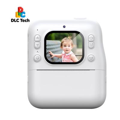 China DLC Kids Instant Photo Printing Camera 2.0 Inch IPS Eye-Protect Screen Thermal No Ink Print 1080P Video LED Flash Dual Lenses for sale