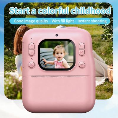 China DLC Kids Instant Photo Thermal  No Ink Printing Camera  with LED Flash Dual Lenses2.0 Inch IPS Eye-Protect Screen   1080P Video for sale