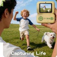 China DLC Kids Instant Print Camera 4800W HD Dual Camera 1080P Video One Click Photo Printing Anti Glare Screen Silicone Case for Kids for sale