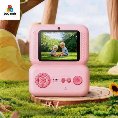 China DLC Kids Instant Print Camera 4800W Dual Camera 1080P Video Coloring Print Built in Flash Eye Friendly Screen Silicone Cover for sale