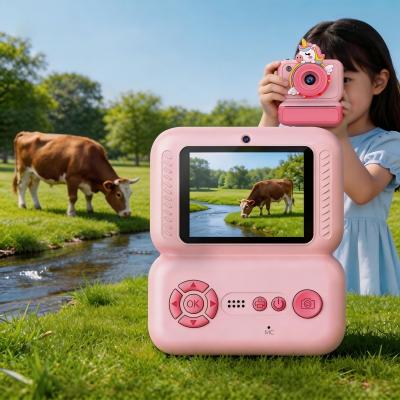 China DLC Children Instant Photo Camera 4800MP HD Front Rear Dual Camera 1080P Video  Anti Glare Screen Silicone Protective Case for sale