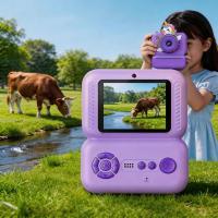 China DLC Children Instant Photo Camera 4800MP HD Front Rear Dual Camera 1080P Video  Anti Glare Screen Silicone Protective Case for sale