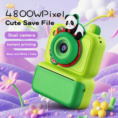 China DLC Children Instant Print Camera CMOS 4800MP Dual Lens 1080P Video Self-Timer Cute Cartoon Pet Shape One-Click Printing Filter for sale