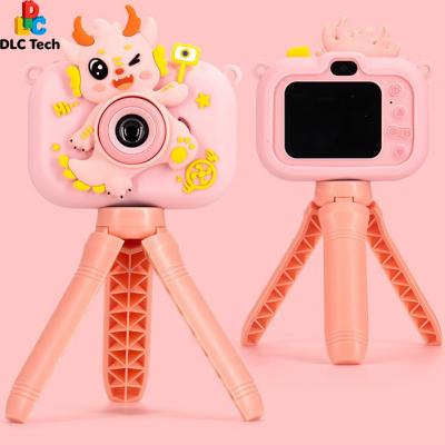 China DLC Kids Cartoon Digital Camera Child Exclusive Operation Button Easy Control Timed Selfie Feature Mini Portable Cute Camera for sale