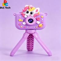 China DLC Mini Kids Digital Camera Cartoon Unicorn Dolphin Look Child Friendly Easy Operation Button Timed Selfie Camera For kids for sale