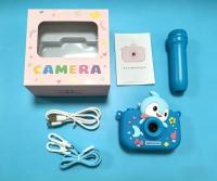 China DLC Kids Easy Operation Full HD Digital Camera CMOS Dual Lens Filter MP3 Cartoon Unicorn Dolphin Pattern Child-Sized Button for sale