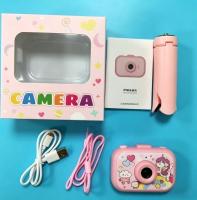 China DLC Kids Easy Operation Full HD CMOS Dual Lens Camera Filter MP3 Cartoon Unicorn Dolphin Pattern Child-Sized Button MicroSD for sale