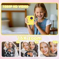 China Instant Print Camera for Kids 1080P with Filter MicroSD Plastic Cute Cover Gift for Girls & Boys Age 3-12 for sale