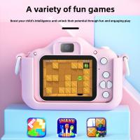 China New Cartoon Children's Camera CMOS Sensor HD Recording Dual Camera 2.0 Screen ABS Material 64GB Built-in Memory-Holiday Gift for sale