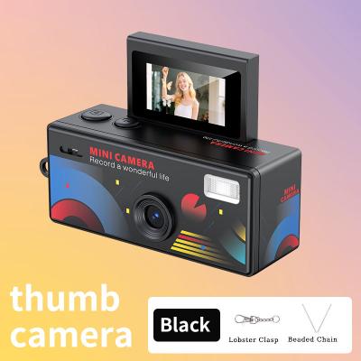 China Mini Thumb Retro Camera Full HD CMOS 0.96 Inch Flip Screen Built Flash Multiple Filters 9 Colors Optical Zoom Selfie Kids for sale