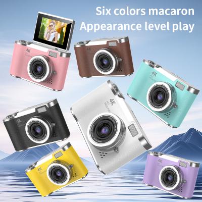 China Anti Fall Portable Instant Camera 64MP 4K Dual Camera Retro Leather Texture Design Type C Fast Charging for Teen Vlog for sale