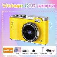 China Retro Flip Operation Mini CCD Camera 64MP Dual Camera 2.4 Inch IPS Screen WiFi Optical Zoom Comfortable Grip for Travel Shooting for sale
