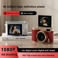 China Latest Popular Ultra-high-definition Flip-cover 4K Ultra-clear Image CCD Digital Camera, Portable for Students and Campus Travel for sale