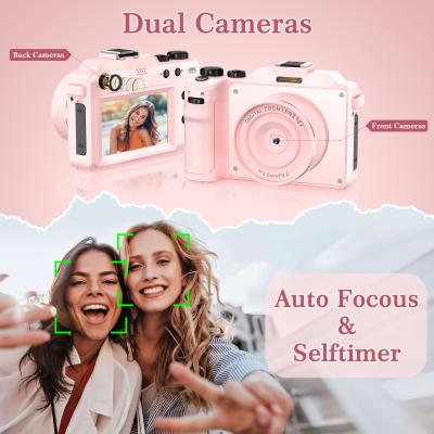 China New 8K Portable Digital Camera with Dual Lens Anti-Shake 64MP Photo Multiple Filters Face Detection & WiFi for Student Vlogging for sale