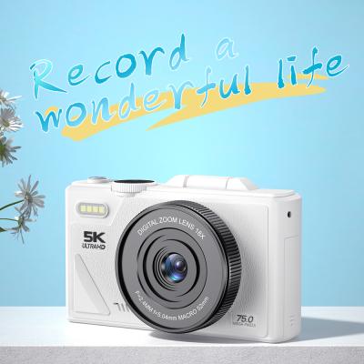 China Ultra HD 5K Vlogging Camera 75MP Digital Camera with 180° Flip Screen WiFi Transfer and 18X Digital Zoom for Vlogging and Travel for sale