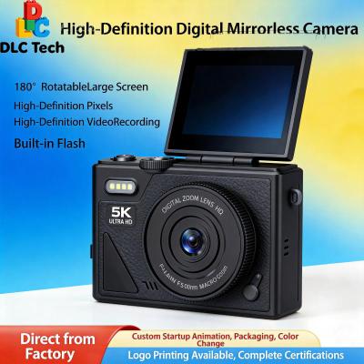 China DLC W1 Retro Digital Camera 64MP Photo 5K Video 18X Zoom with WiFi OTG Transfer Flip Screen Large Capacity Battery for Students for sale