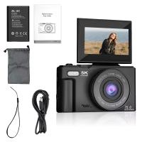 China Ultra HD 5K Professional Vlogging Camera 75MP with AI Face Tracking 180 Flip Screen 18X Zoom WiFi Travel for sale