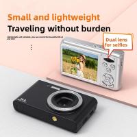 China DLC  C6A New Style Retro CCD Camera  Dual Lens 4K Ultra HD Recording 18X Zoom 2.8 Inch LCD Screen for Campus Travel Vlog for sale