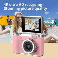 China DLC LK007 Six Color Vintage Style Compact CCD Camera with 2.4 Inch Flip Display  for Beginner Content Creator Students for sale