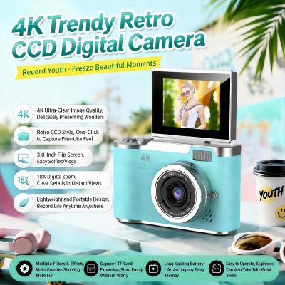 China DLC LK007 High Definition 4800W CCD Camera Autofocus Function with Anti Shake Design Flip Screen Student Compact Digital Camera for sale