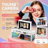 China DLC LK030 Retro 1980s Aesthetic Mini Thumb Camera with Flip Screen Flash Filters for Kids and Fashion Lovers for sale