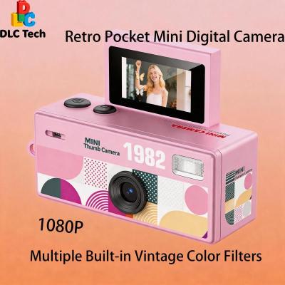 China DLC LK030  Vintage 1982 Aesthetic  Mini Digital Camera  with Flip Display  Built in Flash for Outdoor Travel Daily Recording for sale