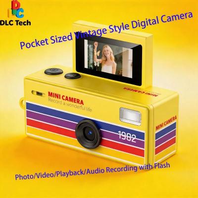 China DLC LK030 Time Recorder Mini Digital Camera Retro 1982 Style  Support Photo Video Playback Audio Record Fashion Accessory Gift for sale
