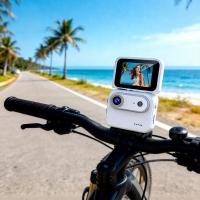 China 720P Mini Action Camera Reversible Flip Screen 143 Wide Angle Stabilization 30m Waterproof MicroSD Vlogging Cycling Hiking for sale