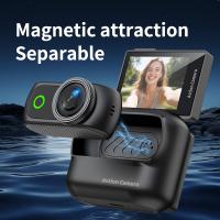 China 1080P HD CMOS Sports Vlog Photography Camera Body Magnetic Detachable Lens 2.0 Inch Flip Screen Electronic Stabilization 8.0X for sale