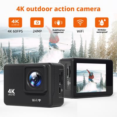 China DLC Dual Use Car Dash Cam 4K Ultra HD Action Camera  EIS Anti Shake  Lens 170° Wide Angle 30M Waterproof WiFi Connection for sale