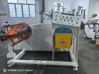 China Sheet Metal Decoiler Leveler 2 In 1 Metal Straightening Machine For Steel Coil Strip for sale