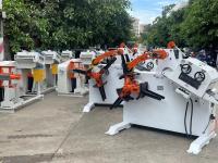 China Standard Thin Sheet Decoiler Straightener with Openable Head for 0.3-3.2mm Metal Stamping and 800kg Max Load for sale