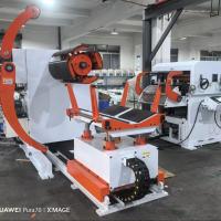 China Automatic Sheet Feeder Machine Electric Straightening Adjustment 22M/Min with 9 Leveling Hoops for sale