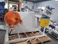 China 2in1 Steel Coil Uncoiler Leveler Decoiler Straightener with Steel Frame Control for sale